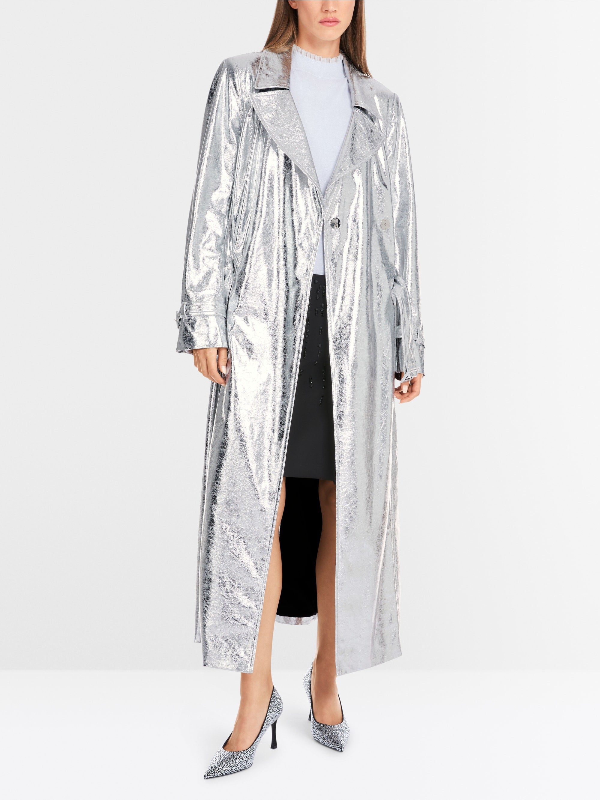 Marc Cain Metallic Coat – The One & Only Shoes, Clothing and Accessories